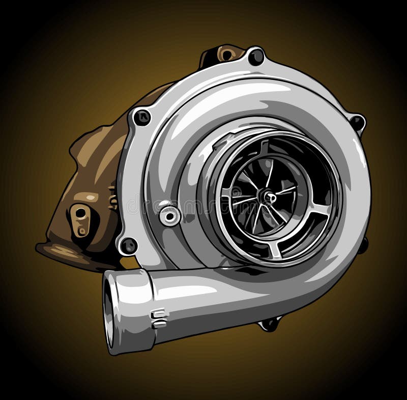 Car turbo device stock vector. Illustration of technical - 264066347