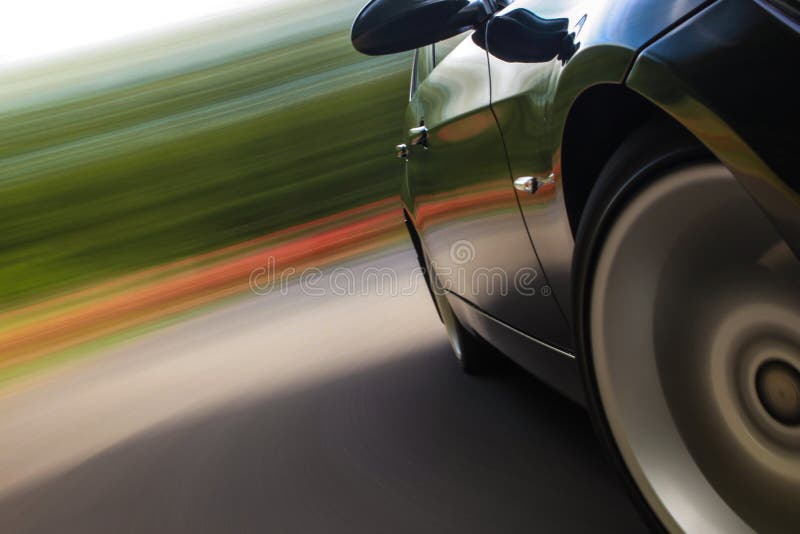 Speeding car stock photo. Image of automotive, acceleration - 3725502