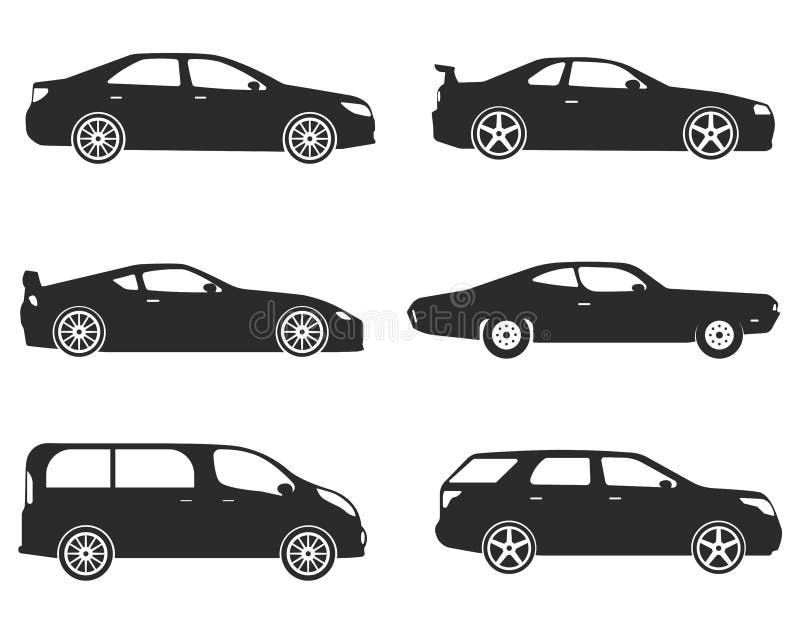 Different Car Vehicle Transport Type Design Sign Technology Style Stock ...