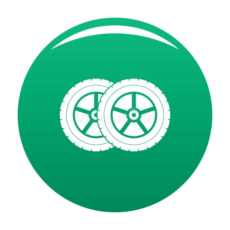 Car tyre icon vector green stock vector. Illustration of circle - 136016405