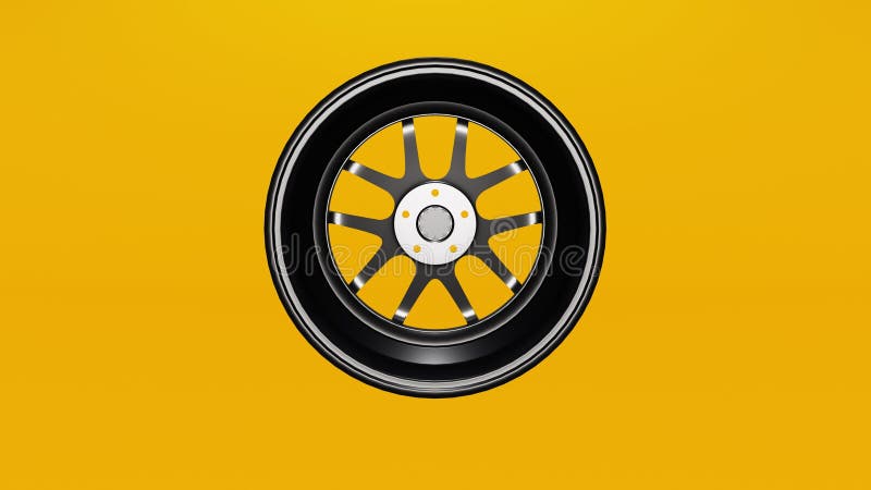 Car Tyre Ring stock illustration. Illustration of spoke - 335656093