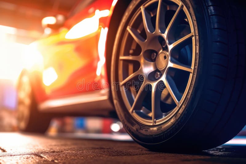 Car Tyre and Wheel in a Close-up Shot, Macro Shot - Made with ...