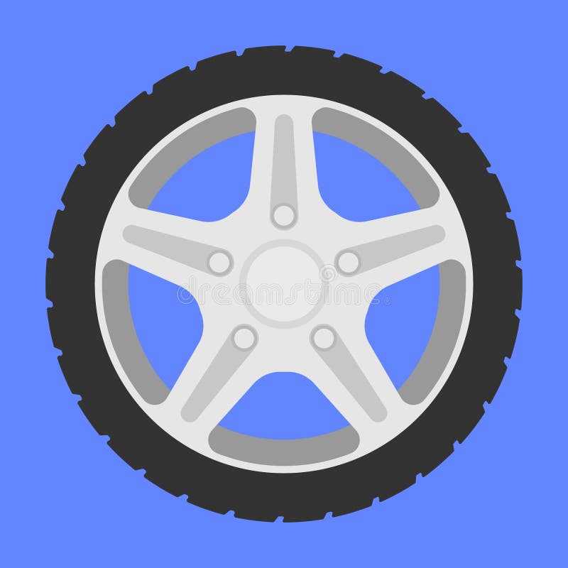 Car Tyre Wheel Icon Vector. Vehicle Rubber Tyre Illustration Vector ...