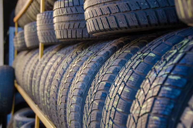 Car tyres stock photo. Image of winter, garage, summer - 46130434