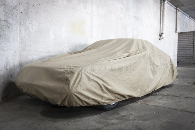 Car Under a Protective Cover Stock Photo - Image of auto, fabric: 105148760