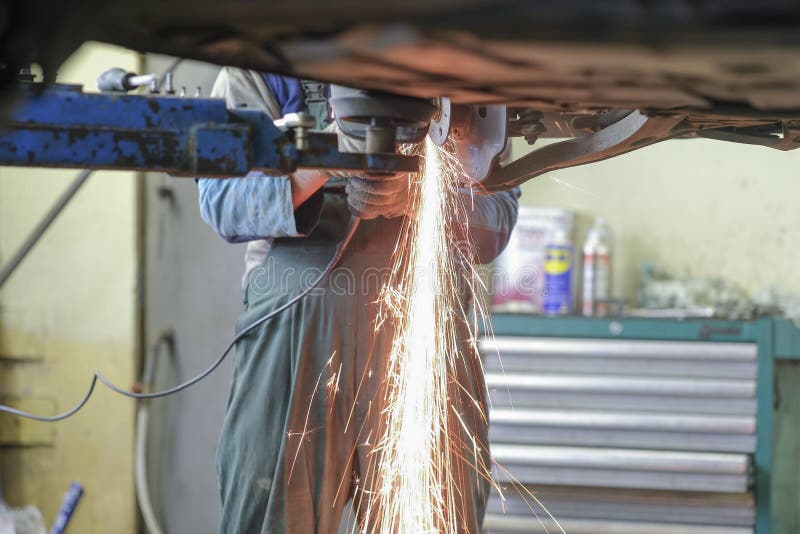Car under repair stock photo. Image of repair, auto, mechanical - 79936718