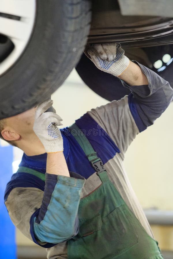 Car under repair stock image. Image of machineshop, mechanical - 79936749