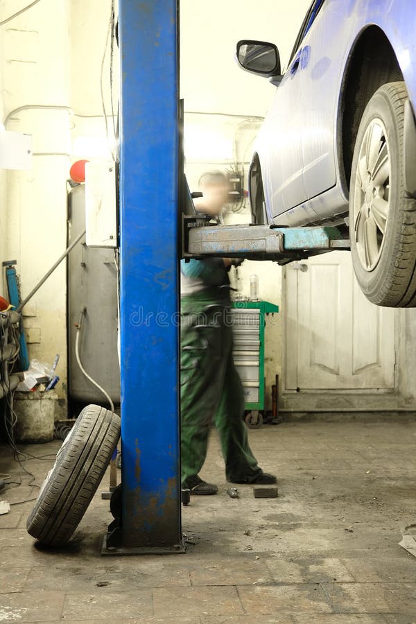 Car under repair stock photo. Image of business, labor - 79936786
