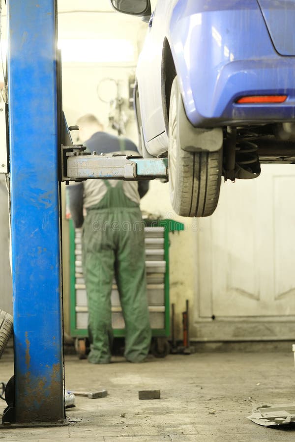 Car under repair stock image. Image of mechanical, control - 80156873