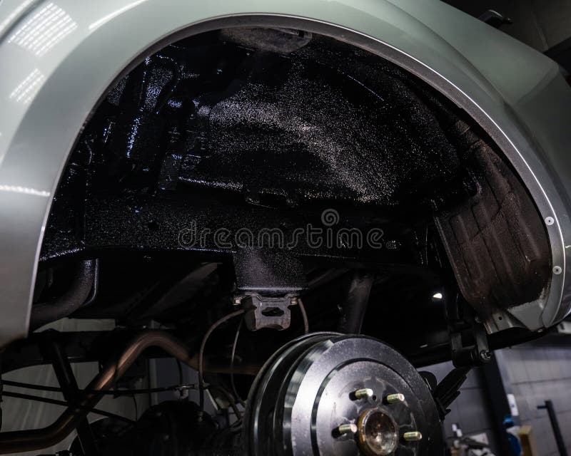 Car Underbody with Anti-corrosion Protection. Stock Image - Image of ...