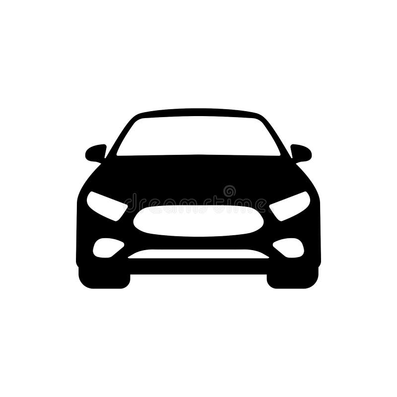 Car Vector Icon. Car Front View Symbol Isolated. Vector Illustration ...