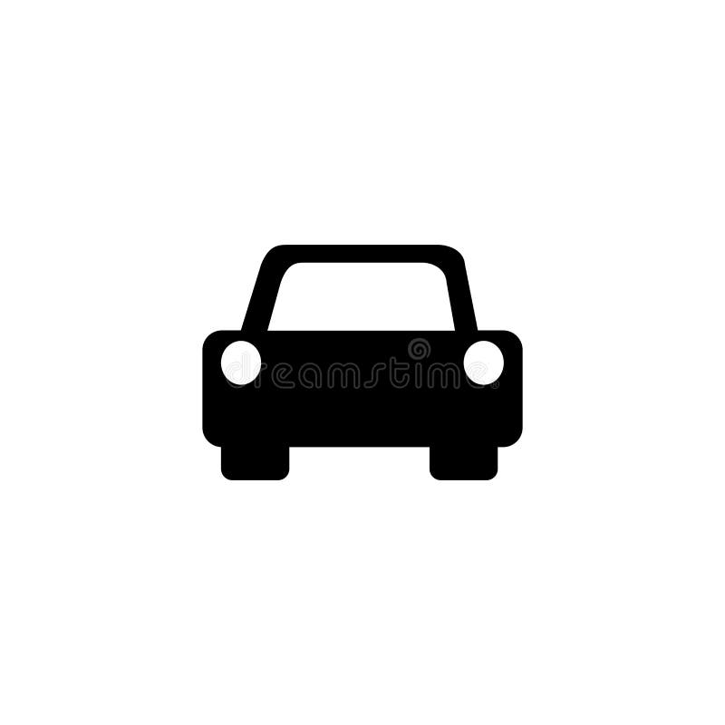 Car Vector Icon Illustration / Front View Stock Vector - Illustration ...