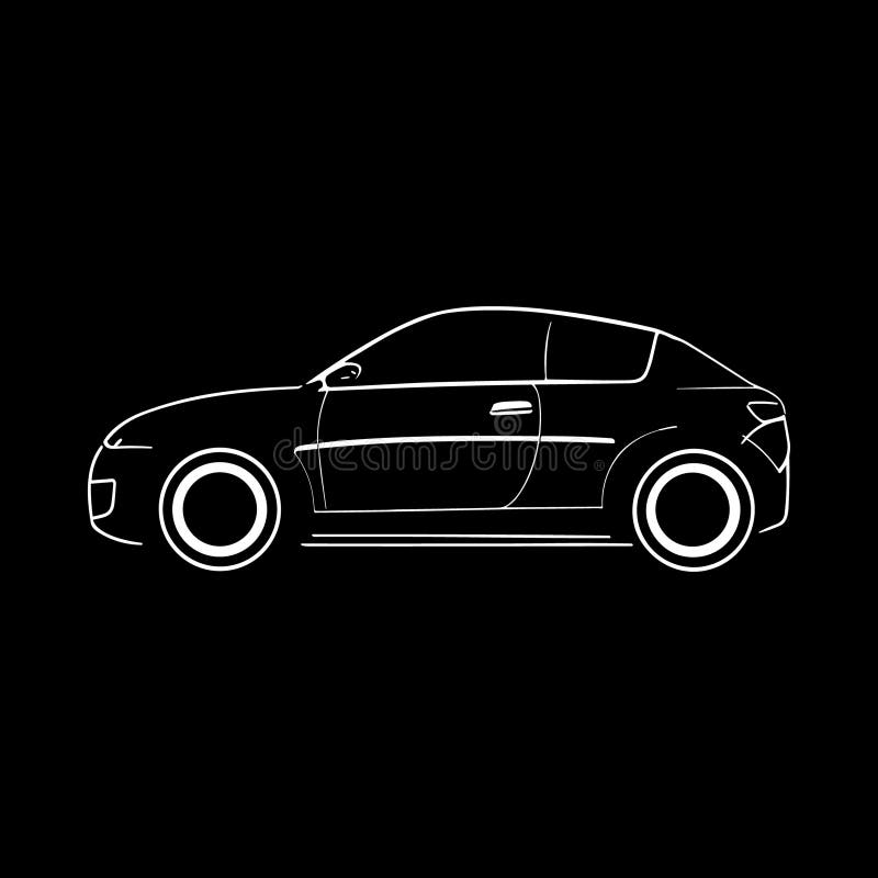 Car Vector Icon Isolated Side View, Logo Stock Vector - Illustration of ...