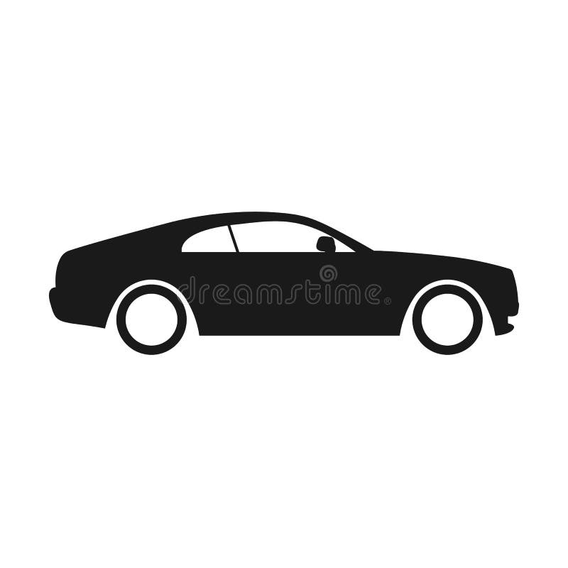 Car Vector Icon. Isolated Simple Side Car Logo Illustration Stock ...