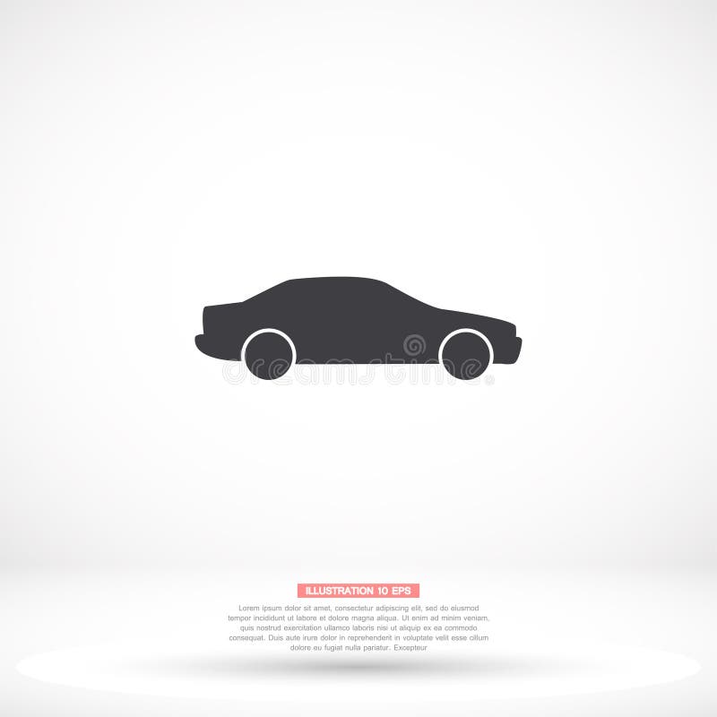 Car Vector Icon , Lorem Ipsum Flat Design Stock Illustration ...