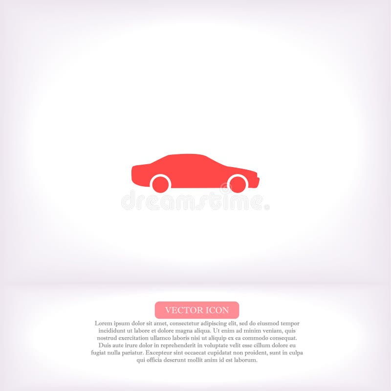 Car Vector Icon , Lorem Ipsum Flat Design Stock Illustration ...