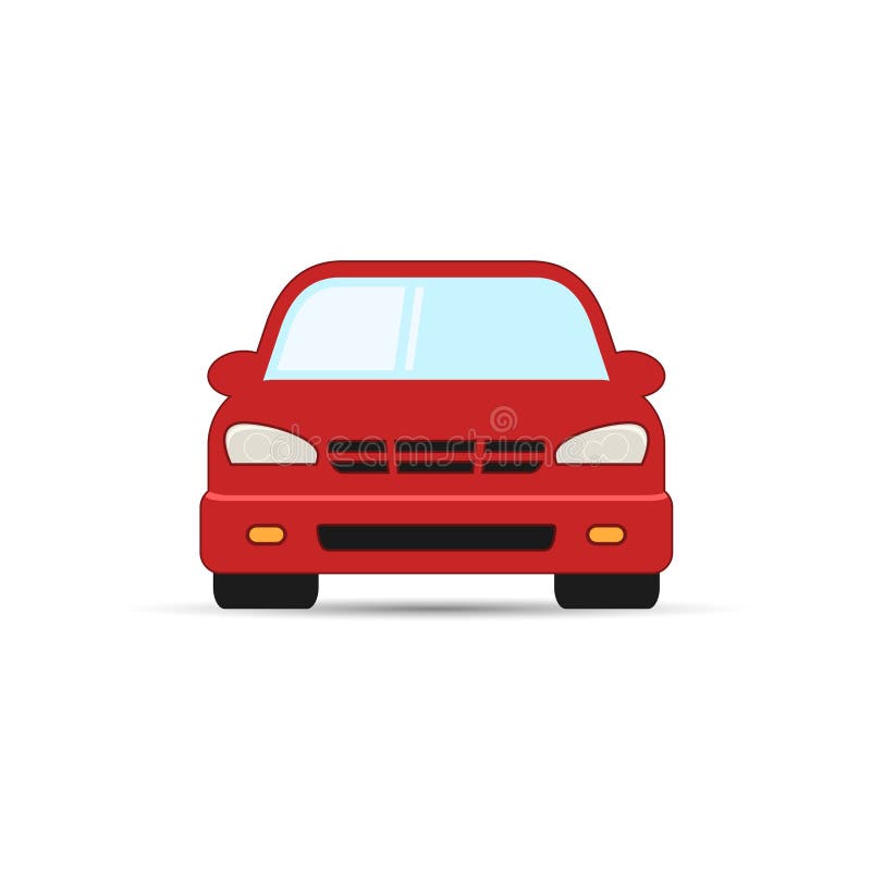 Car Vector Illustration, Front View. Car Icon Stock Vector ...