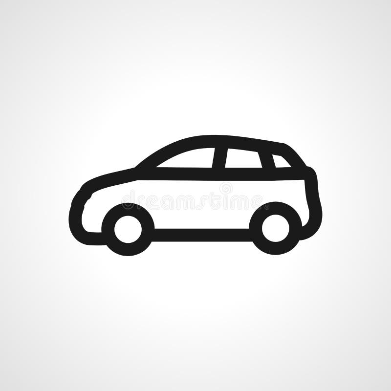 Car Line Icon. Car Linear Outline Icon Stock Vector - Illustration of ...