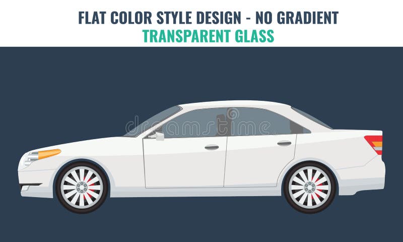 Car Vector Template on White Background. Business Sedan Isolated. Stock ...