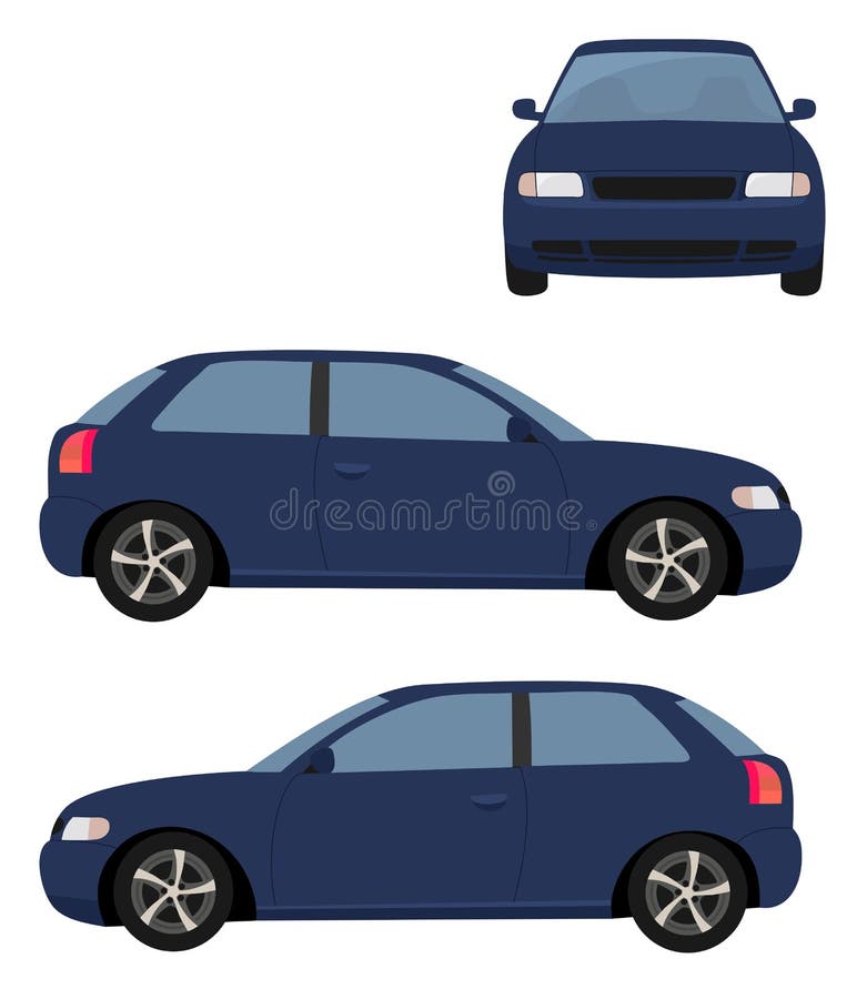 Car Vector Template on White Background. Hatchback Car Isolated ...