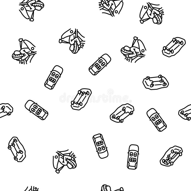 Car Vehicle Auto Transport Seamless Pattern Vector Stock Illustration ...