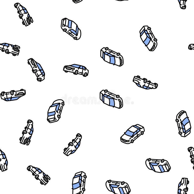 Car Vehicle Auto Transport Seamless Pattern Vector Stock Vector ...