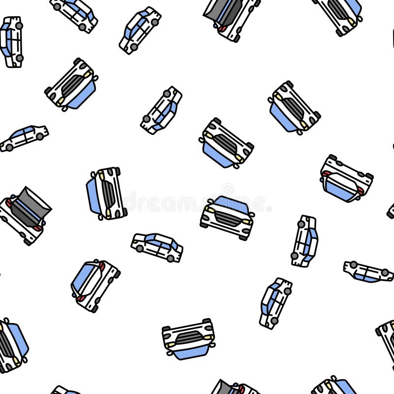 Car Vehicle Auto Transport Seamless Pattern Vector Stock Vector ...