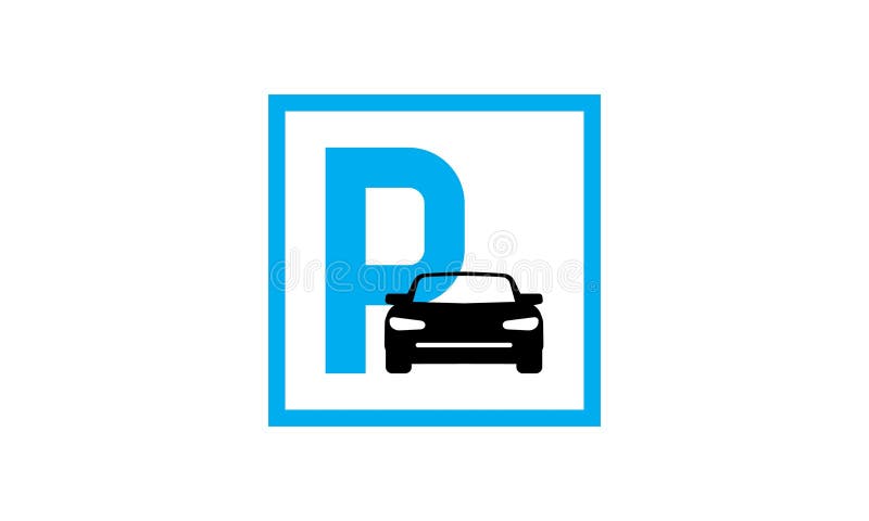 Car. Vehicle Parking Icon Sign. Flat Graphic Design Vector Illustration ...