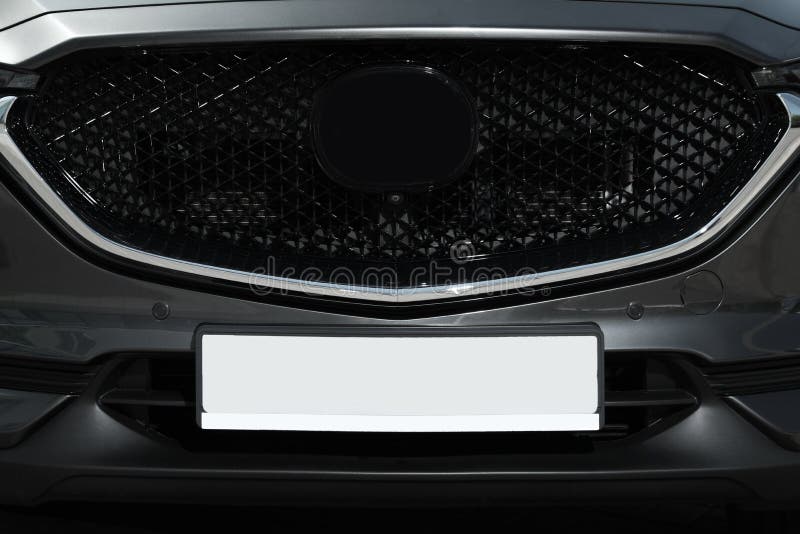 Car with Vehicle Registration Plate, Closeup View Stock Image - Image ...