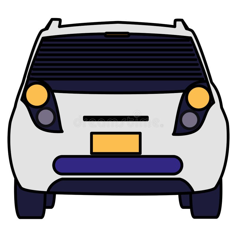 Sedan car back view stock illustration. Illustration of engine - 199560725