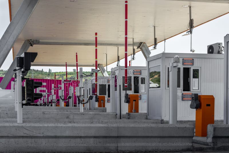 Car Vehicle Toll Highway Payment Point Editorial Stock Photo - Image of ...