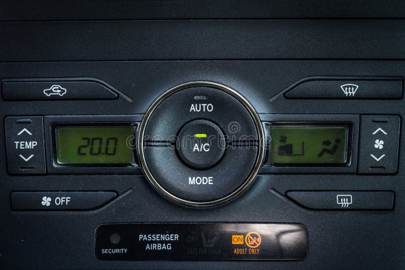 Car Ventilation Control Dashboard Stock Photo - Image of control ...