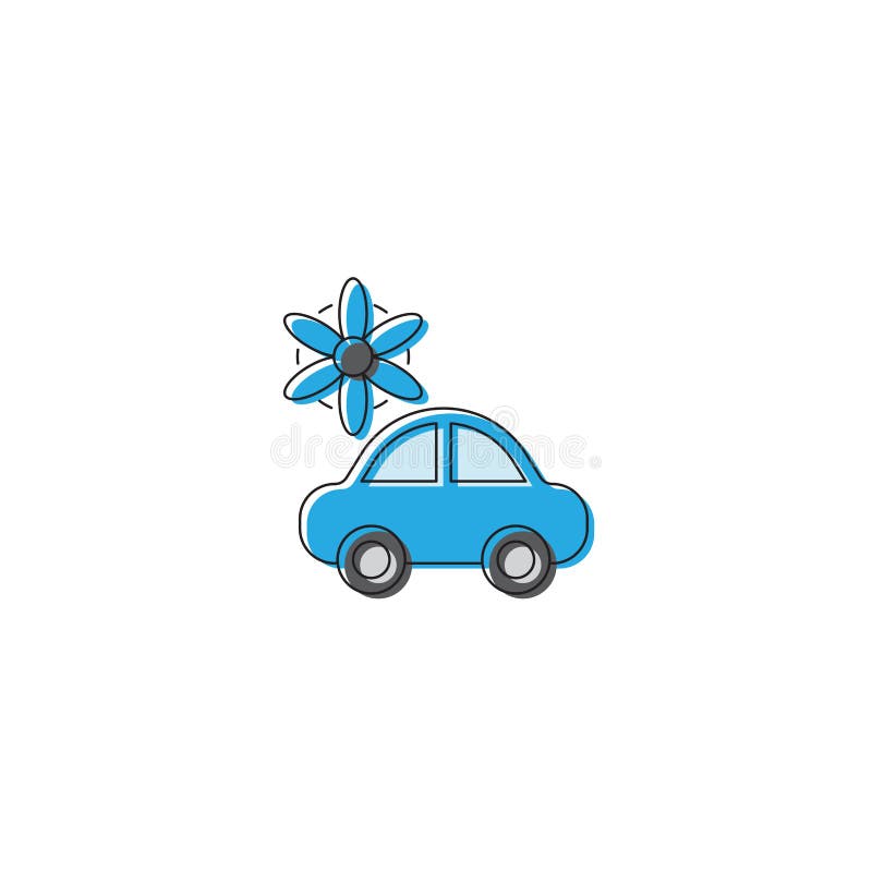 Car Ventilation System Vector Icon Symbol Isolated on White Background ...