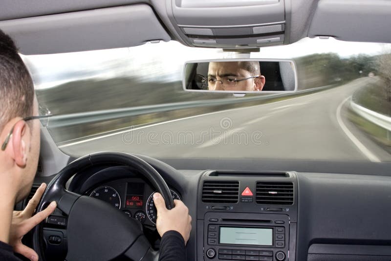 Car view stock photo. Image of mirror, outdoor, mountain - 8109564