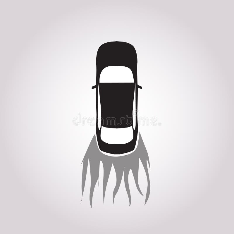The Car View from Top Icon. Symbol. Flat Design. Stock - Vector ...