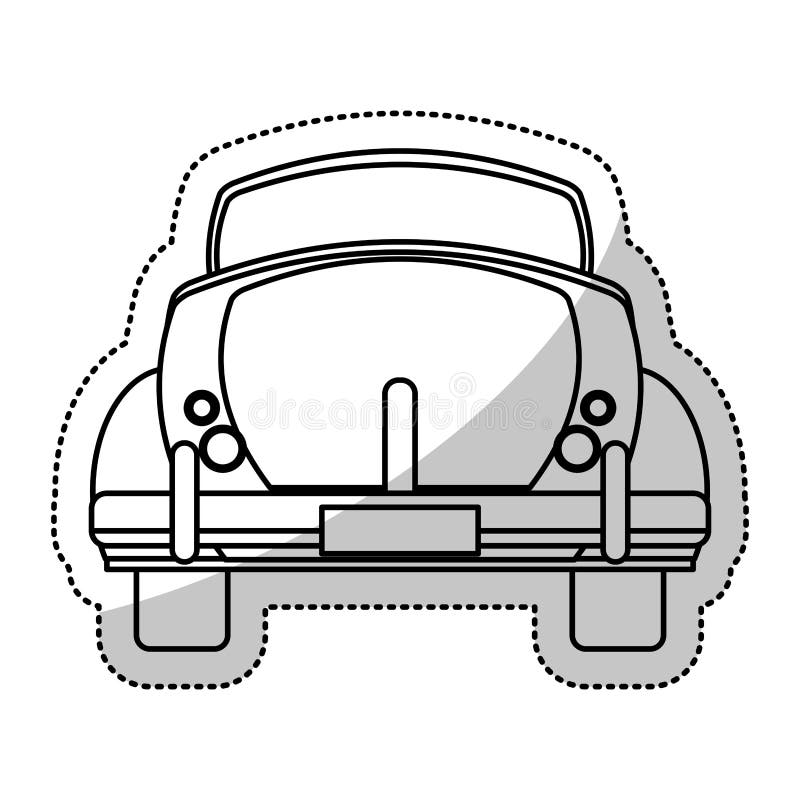Car Vintage Transport Outline Stock Illustration - Illustration of ...