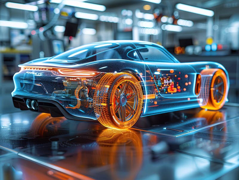 Car Visualization with Augmented Reality Transparent Car in Studio ...