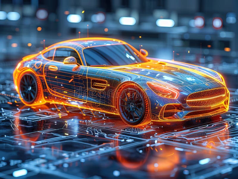 Car Visualization with Augmented Reality Transparent Car in Studio ...