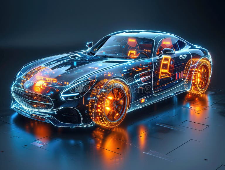 Car Visualization with Augmented Reality Transparent Car in Studio ...