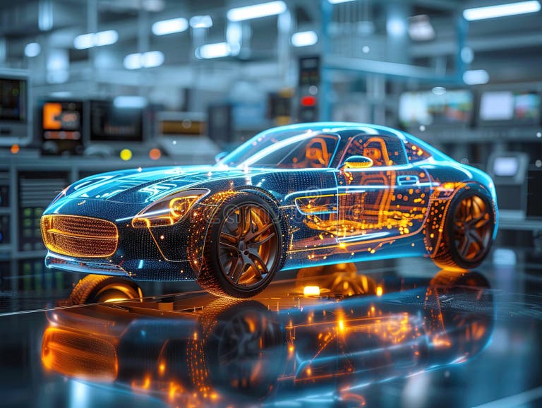 Car Visualization with Augmented Reality Transparent Car in Studio ...