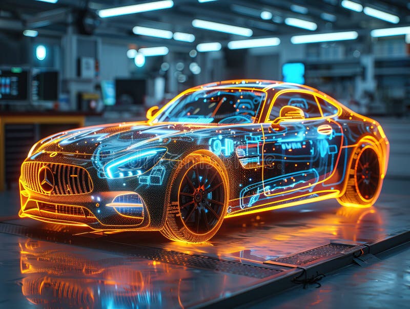 Car Visualization with Augmented Reality Transparent Car in Studio ...