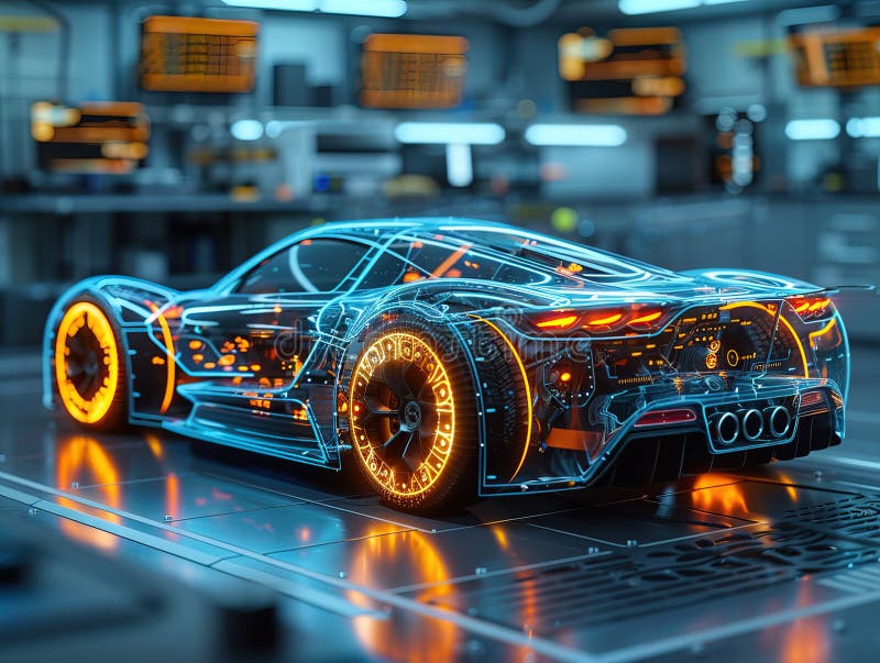 Car Visualization with Augmented Reality Transparent Car in Studio ...