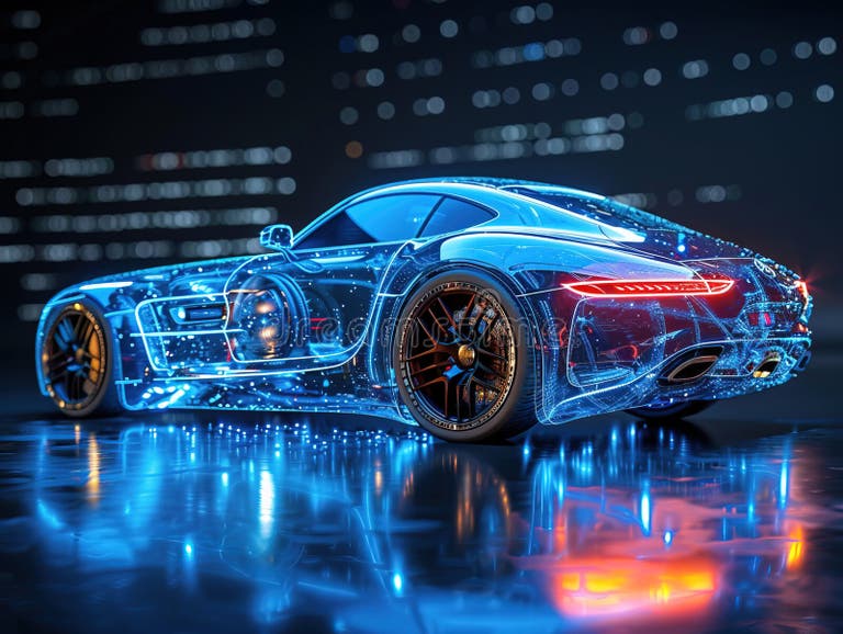 Car Visualization with Augmented Reality Transparent Car in Studio ...