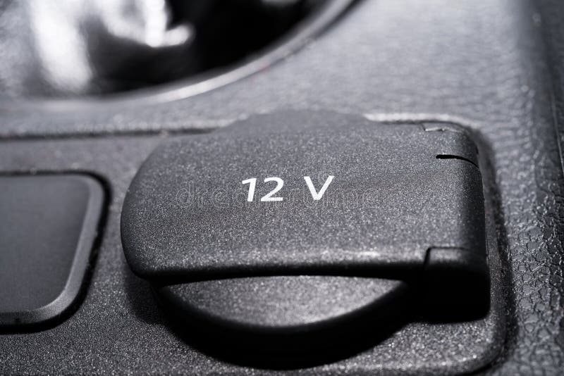 Car 12 Volt Electrical Power Outlet Socket Stock Photo - Image of phone ...
