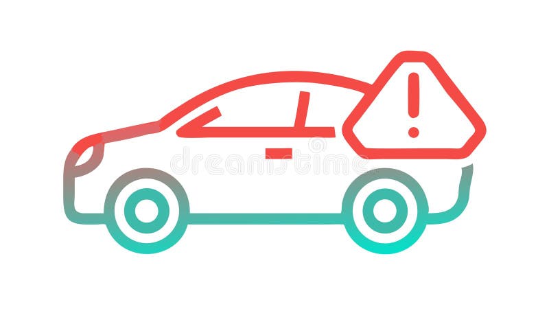 Car Warning Alert Vector Icon, Automotive Problem Symbol, Vector Design ...