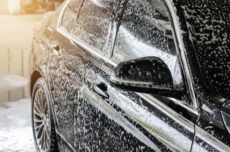 Car wash bubbles stock image. Image of services, cleaning - 168368831