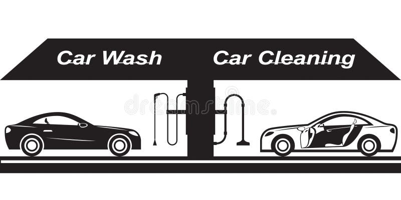 Car Wash and Cleaning Point Stock Illustration - Illustration of banner ...