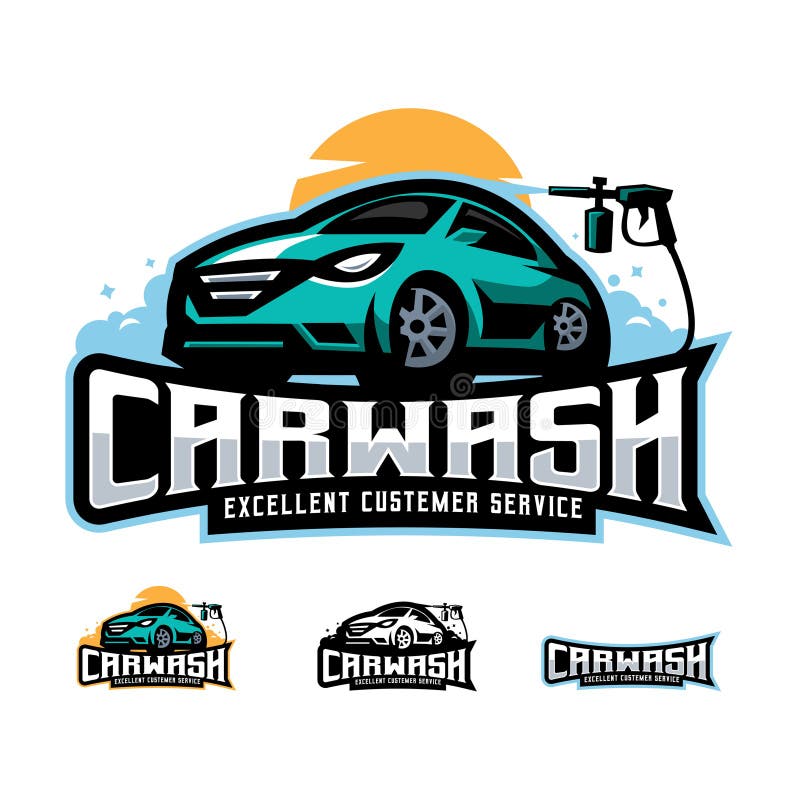 Car Wash and Detailing Logo Stock Illustration - Illustration of ...
