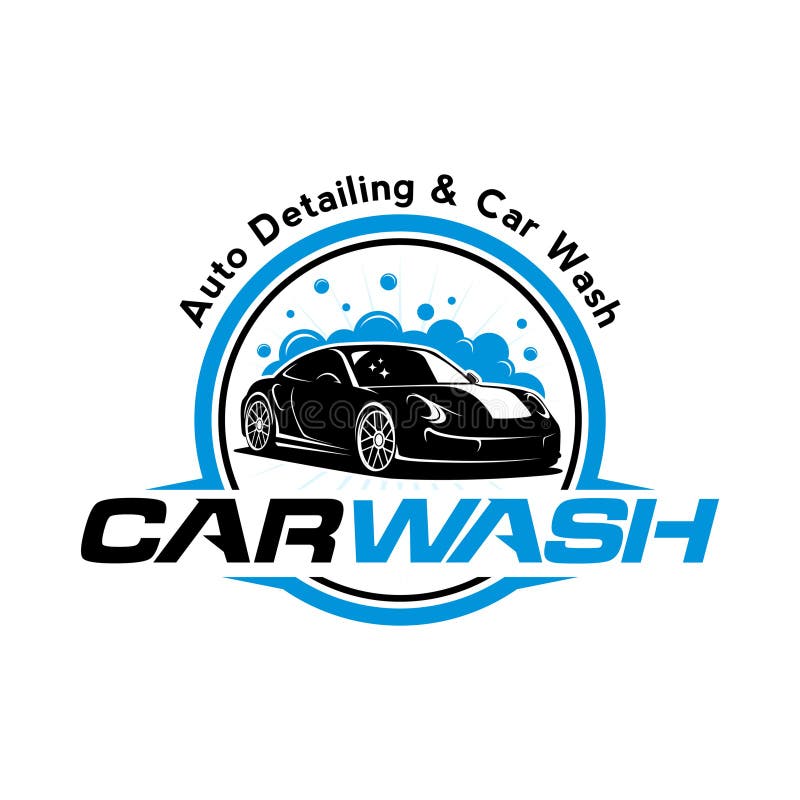 Car Wash and Car Detailing Logo Design Vector Stock Vector ...