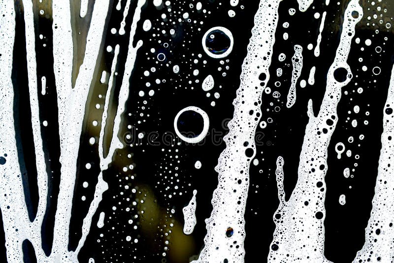 Car Wash Foam Patterns on a Car Window Stock Image - Image of wallpaper ...
